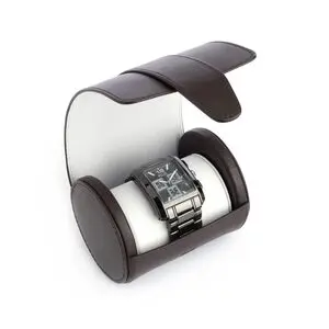 ROYCE NEW YORK Leather Single Watch Travel Roll - Coco