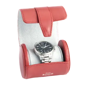 ROYCE NEW YORK ROYCE New York Leather Single Watch Travel Roll Red
