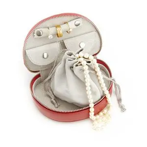 ROYCE NEW YORK Compact Jewelry Case - Red