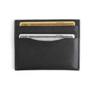 ROYCE NEW YORK Rfid Blocking Slim Card Holder Wallet - Black