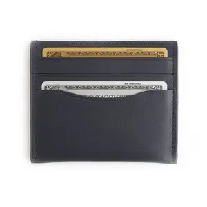 ROYCE NEW YORK Rfid Blocking Slim Card Holder Wallet - Blue