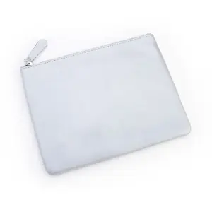ROYCE NEW YORK Leather Zippered Organizer Pouch - Silver