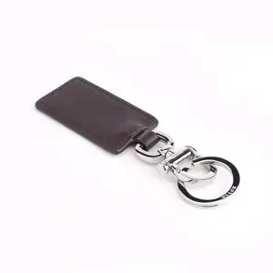 ROYCE NEW YORK Leather Key Organizer With Silver Tone Hardware - Coco