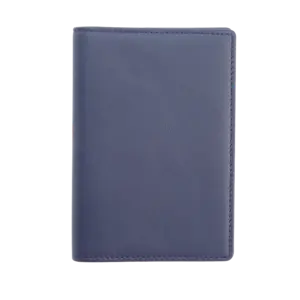ROYCE NEW YORK ROYCE New York RFID Blocking Passport Case In Smooth Nappa Leather Blue