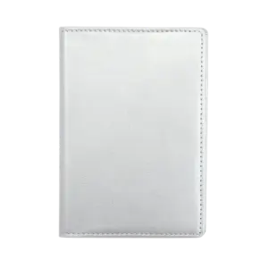 ROYCE NEW YORK ROYCE New York RFID Blocking Passport Case In Smooth Nappa Leather Silver