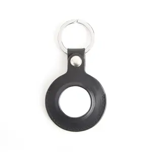ROYCE NEW YORK Air Tag Holder Key Chain - Black