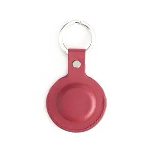 ROYCE NEW YORK Air Tag Holder Key Chain - Red