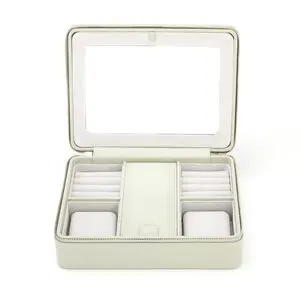 ROYCE NEW YORK Large Jewelry Box With Mirror - Sage
