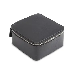 ROYCE NEW YORK Travel Jewelry Case With Removable Pouches - Black