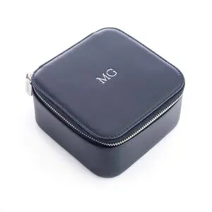 ROYCE NEW YORK ROYCE New York Travel Jewelry Case With Removable Pouches Blue