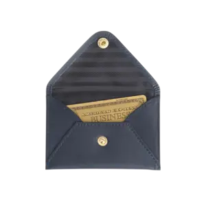 ROYCE NEW YORK Envelope Card Holder Blue