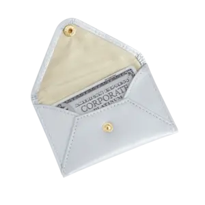 ROYCE NEW YORK Envelope Card Holder - Silver