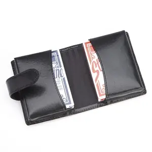 ROYCE NEW YORK Set Of Playing Cards In Leather Case - Black