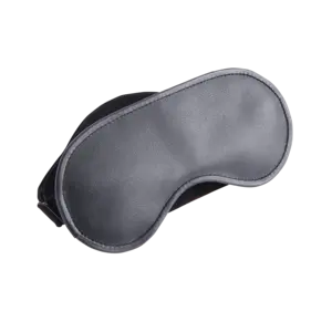 ROYCE NEW YORK Luxe Leather Sleep Mask With Velvet Lining - Black