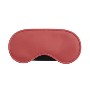 ROYCE NEW YORK Luxe Leather Sleep Mask With Velvet Lining - Red