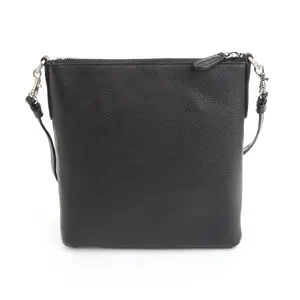 ROYCE NEW YORK Pebble Grain Leather Crossbody Bag With Silver-tone Hardware - Black