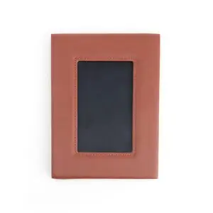 ROYCE NEW YORK 4" X 6" Leather Picture Frame - Tan