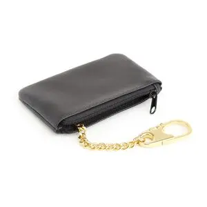 ROYCE NEW YORK Zippered Coin Key Pouch - Black