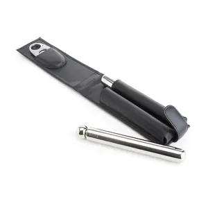 ROYCE NEW YORK Cigar & Flask Carrying Case With Cutter - Black