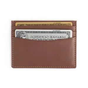 ROYCE NEW YORK Rfid Blocking Credit Card Case - Tan