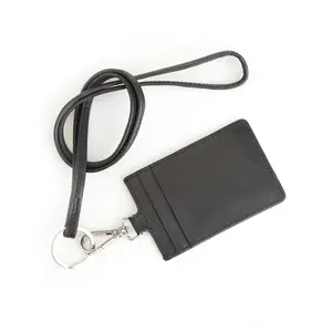 ROYCE NEW YORK Id Holder Lanyard - Black