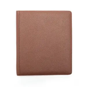 ROYCE NEW YORK Script Holder Ring Binder - Tan