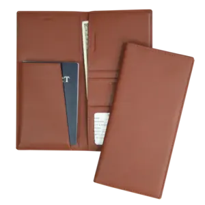 ROYCE NEW YORK Rfid Blocking Travel Organizer - Tan