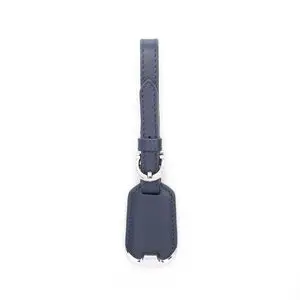 ROYCE NEW YORK ROYCE New York American Nappa Leather Bag Tag With Silver-Tone Hardware Blue