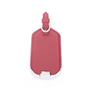 ROYCE NEW YORK ROYCE New York Handcrafted Nappa Leather Luggage Tag With Silver-Tone Hardware Red