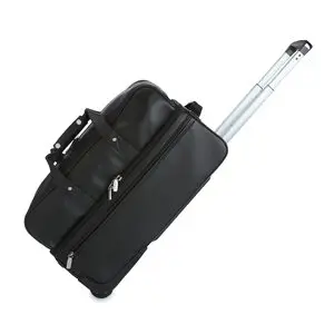 ROYCE NEW YORK Executive Rolling Duffel Bag - Black