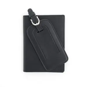 ROYCE NEW YORK ROYCE New York RFID Passport Case And Luggage Tag Set Black