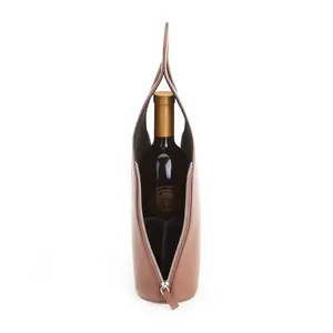ROYCE NEW YORK Leather Wine And Champagne Bottle Tote Bag - Blue