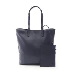 ROYCE NEW YORK ROYCE New York Tall Leather Tote Bag With Detachable Wristlet Blue