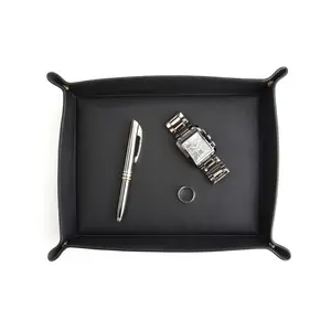 ROYCE NEW YORK Large Catchall Valet Tray - Black