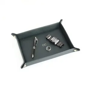 ROYCE NEW YORK Large Catchall Valet Tray - Red