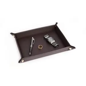 ROYCE NEW YORK Large Catchall Valet Tray - Red