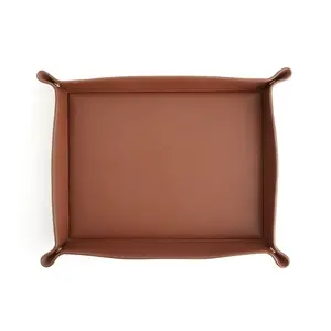 ROYCE NEW YORK Large Catchall Valet Tray - Red