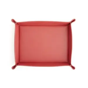 ROYCE NEW YORK Large Catchall Valet Tray - Red