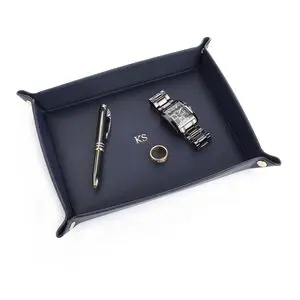 ROYCE NEW YORK Large Catchall Valet Tray - Red