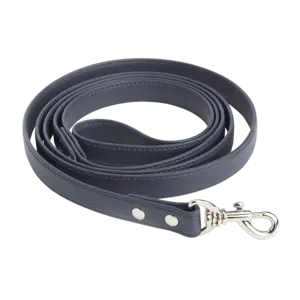 ROYCE NEW YORK 6 Foot Leather Dog Leash With Personalization Option - Blue