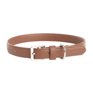 ROYCE NEW YORK Medium Leather Dog Collar - Tan