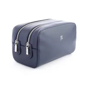 ROYCE NEW YORK ROYCE New York Double Zip Toiletry Bag Blue
