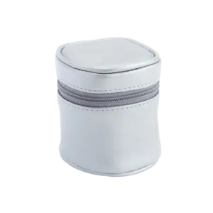 ROYCE NEW YORK International Travel Adapter And Leather Case Silver