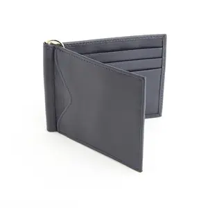 ROYCE NEW YORK RFID Blocking Money Clip Wallet Blue