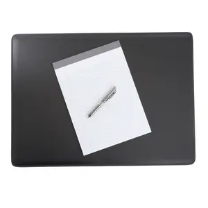 ROYCE NEW YORK 22" X 16" Leather Desk Pad Blotter - Black