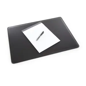 ROYCE NEW YORK 22" X 16" Leather Desk Pad Blotter - Black