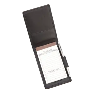 ROYCE NEW YORK Compact Note Jotter Writing Pad - Black