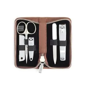 ROYCE NEW YORK Compact Grooming Manicure Kit - Tan