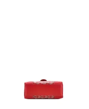 Goyard Saigon Top Handle Bag Coated Canvas With Leather - Red