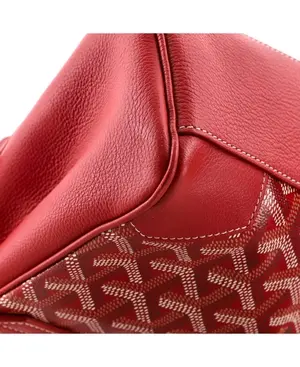 Goyard Saigon Top Handle Bag Coated Canvas With Leather - Red